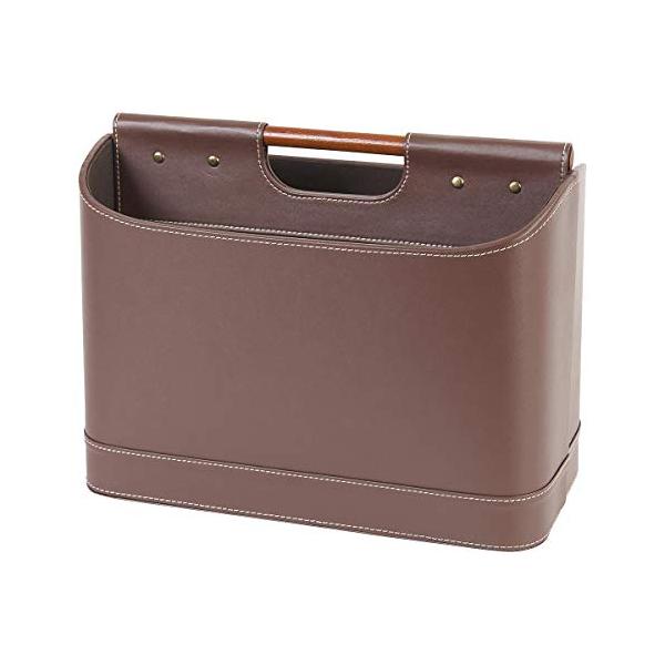 ブラウン/高さ255×幅335×奥行180mm/CMLF-1599556・パッケージ個数:1・【素材】合成皮革(PU)、天然木他
