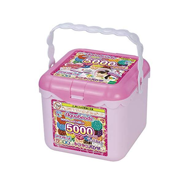 5000ビーズキラキラバケツセット/5mm/AQ-S77・Color:キラキラバケツセット・まるビーズ(5mm):各約200個・キラキラビーズ:各約400個・セット内容:ビーズトレイ(1枚)、イラスシート(3種x各1枚)、きりふき(1個)、...