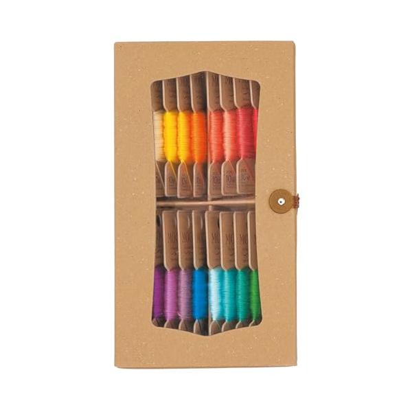 スタンダードカラー20色/10m/F12979・Style:スタンダードカラー・ふっくら、モコモコした質感がかわいい手縫いステッチ糸のグラデーションカラーの20色セットです。ポリエステル100％で光沢のない１本どりのMOCOは、スムーズな縫...