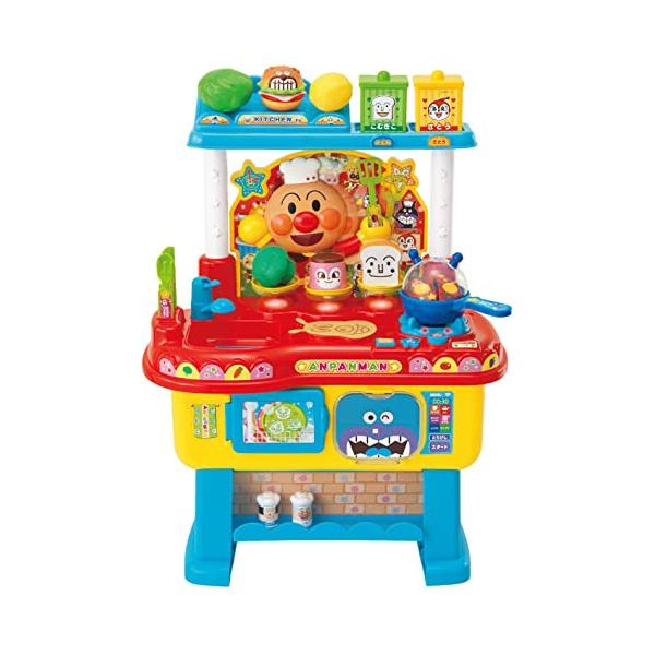 ダンスレッド/25.4×47.6×60cm/182281・電池：単3電池4本(別売)・メロディにあわせて動いて光っておしゃべりする大きなキッチン・アンパンマンがお料理を応援してくれるおしゃべりが流れます。・おままごとパーツはたっぷり19コ・...