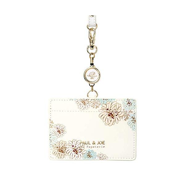 クリザンテーム・ホワイト/-/-・パッケージ個数:1・常に身に着けるIDケースだから、自分の“大好き”を選んで・サイズ/H120×W125×D35mm 重量/131g 素材/合成皮革・メタル・ポリエステル ◎リール付ストラップ(長さ:約45...