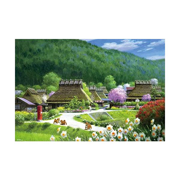 -/72×49cm/1000-001・柴犬とめぐる郷愁を誘う美しい日本の原風景・キャンバス地の質感を再現した特殊エンボス加工を施しています。・(c)Taku Nagaoka・組み立てる必要がある:True
