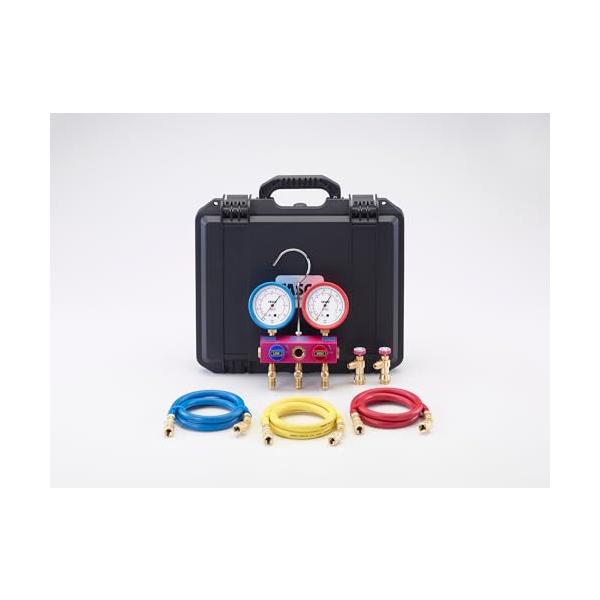 -/150cm/TA122FB・Size:150cmPatternName:単品・パッケージ個数:1・セット内容:ゲージマニホールド(ゲージカバー付)(TA122GC‐1)×1、ショートチャージバルブ×2、チャージホース(TA132AF…9...