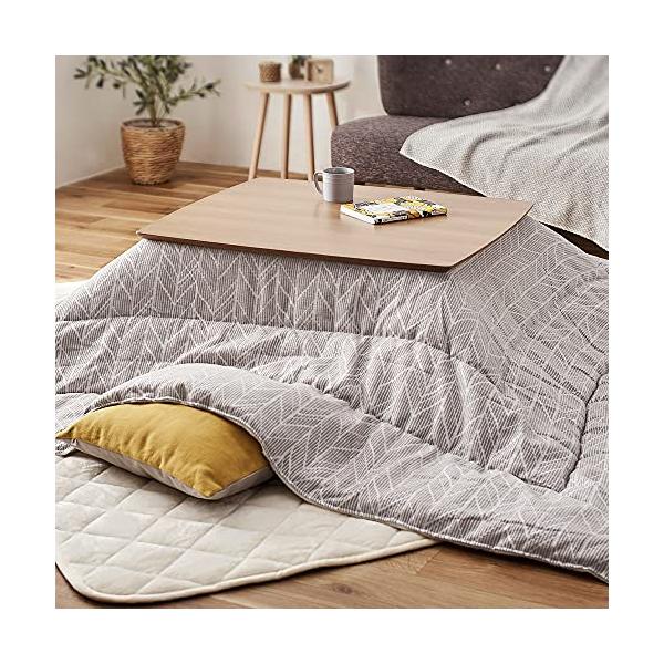 おしゃれ北欧[ジャガード織]グレージュ/正方形:190×190cm/KKBJ-1919・Size:正方形:190×190cmColor:[ジャガード織]グレージュPatternName:こたつ掛け布団・パッケージ個数:1・商品サイズ（cm）...