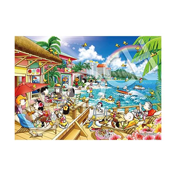 108ピースピーナッツ ビーチリゾート/18.2×25.7cm/03-078・Color:ピーナッツ ビーチリゾートStyle:108ピース・スヌーピーのサーフィン姿がとってもかわいい、ピーナッツのビーチリゾート柄が登場！リゾート感あふれる...