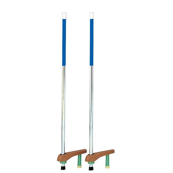 カラー竹馬青/28×肉厚0.7mm長さ125cm/T2401B・パッケージ個数:1・原産国:日本・2本1組、補助足付・主材スチールパイプ28×肉厚0.7mm、足台:強化プラスチック・長さ125cm・適正年齢4才以上