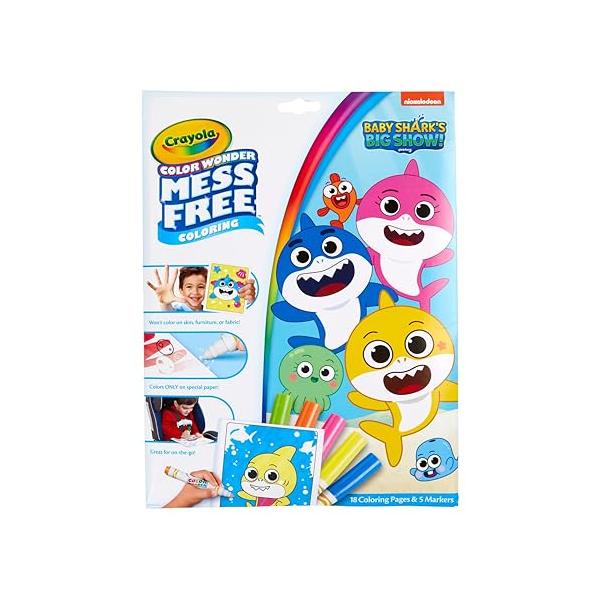 ベイビーシャーク。マルチカラー/1 Count (Pack of 1)/75 7103・Style:ベイビーシャーク。・パッケージ個数:1・カラーワンダーセット： ベイビー・シャークの塗り絵18ページと5色のワンダーマーカーが含まれています...