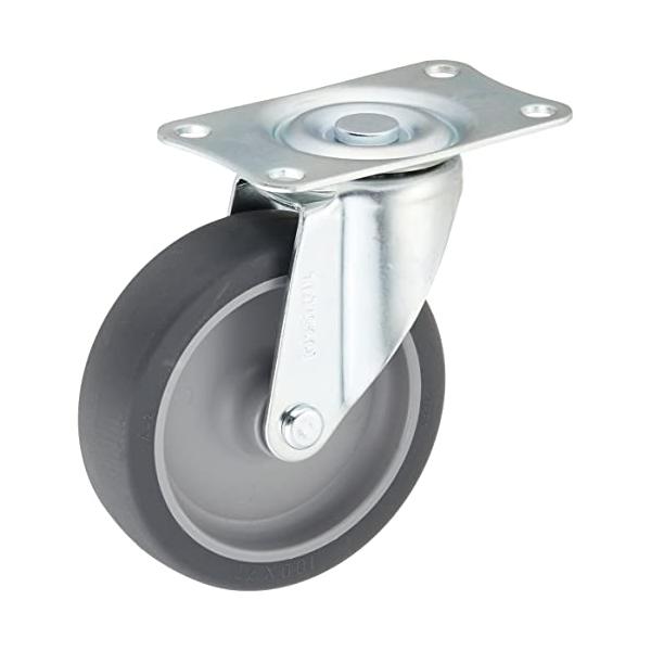 エラストマー車自在グレー/φ100/TYSG-100EL・Size:φ100Style:エラストマー車自在PatternName:1個・パッケージ個数:1・車輪径D(mm):100取付座A×B(mm):100×58取付高H(mm):122・...