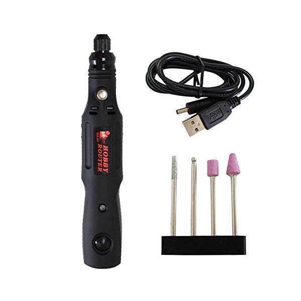 4点セット-/-/HR-ST・Style:4点セット・パッケージ個数:1・セット内容:専用USB充電ケーブル・先端ビット(電着ダイヤ2本・研削砥石2本)