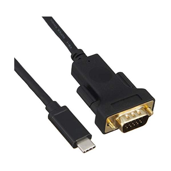 ブラック/3m/KC-ALCV30・Size:3m・パッケージ個数:1・DisplayPort Altモード対応のUSB Type-Cポートを搭載したパソコン本体をVGAインターフェースを持つディスプレイ・テレビに接続するときに使用する変換...