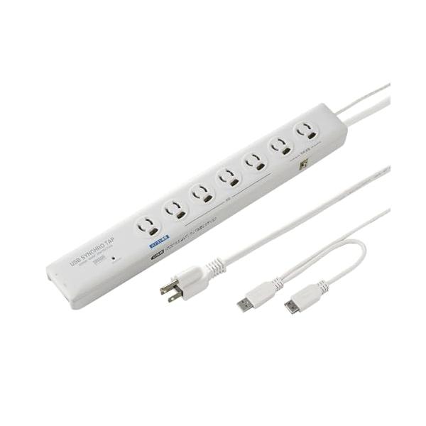 7個口-/-/TAP-RE10SPUN・Style:7個口・パッケージ個数:1・高性能雷ガードにUSB連動機能を追加した便利なタップ・USBケーブルをパソコンのUSBポートに差し込むだけで、パソコン本体に流れる電流をキャッチし、パソコン本体...