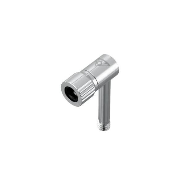 自転車用空気入れ-/L39×W11×H23mm/TFV-03・パッケージ個数:1・英語名:Pressure-Rite Presta Valve Adapter・真鍮ヘッド・プレッシャーライト口金・チェックバルブ付・米式バルブ口金対応