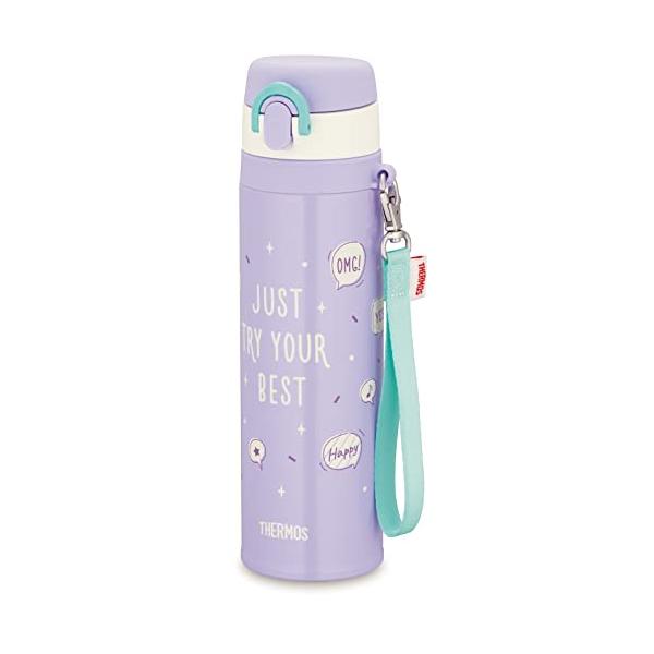 パープル/550 ml/JNT-552 PL・Color:パープルPatternName:単品・パッケージ個数:1・ストラップ付きで持ち歩きもらくちん ハンディストラップ付きキッズ向けケータイマグ・サイズ(約):幅7.5×奥行き7.5×高さ...