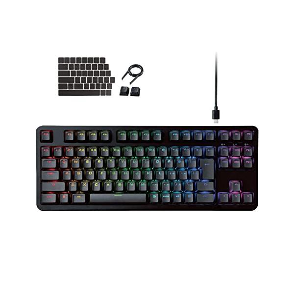 銀軸 スピードリニアブラック/テンキーレス/TK-VK310SBK・Color:ブラックSize:テンキーレスStyle:銀軸 スピードリニア・パッケージ個数:1・“ELECOM GAMING V customは、プロからエントリーまで、勝...