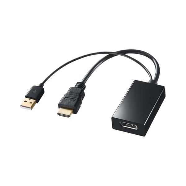 HDMI→DisplayPortブラック/-/AD-DPFHD01・Style:HDMI→DisplayPortPatternName:単品・パッケージ個数:1・AC電源が不要です。パソコンのUSBバスパワーの給電で動作します。 - CLO...
