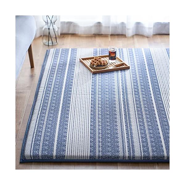 ボーダーネイビー/185 x 185 cm (正方形)/ACRBO-1818・Color:ネイビーSize:185 x 185 cm (正方形)Style:ボーダー・パッケージ個数:1・商品サイズ(cm)：幅約185×奥行約185 組成／表...