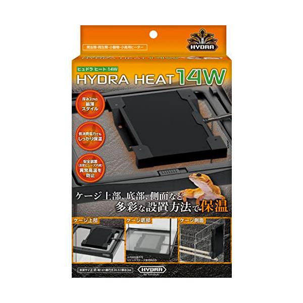 パネル型-/-/ヒュドラヒート 14W・パッケージ個数:1・は虫類や小動物に使えるパネル型のヒーターです。・本体サイズ (幅X奥行X高さ) :170X45X260mm・本体重量:500g・原産国:中国・原材料:アルミ、ポリカーボネート、難燃...