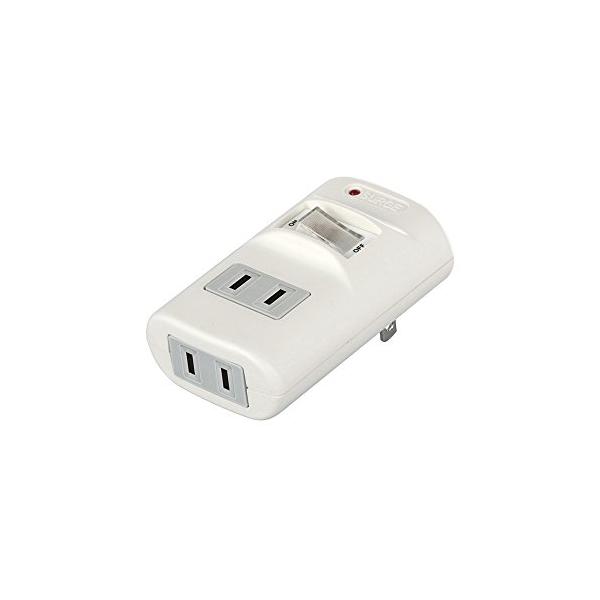ホワイト/Pack of 1/BSTAPD03WH・Size:Pack of 1・パッケージ個数:1・●コンセントからの電源を分ける2分配タップ・プラグ仕様:2ピン口数:2個口・スイッチ:集中スイッチ・本体寸法:W50×D30×H80mm・...