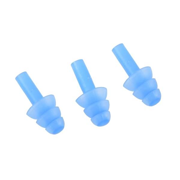 シリコン耳栓ブルー/4.5×3.6×1.9cm/YA-375・パッケージ個数:1・ヤスダ シリコン耳栓 YA-375 (水中 みみせん)・スペアー1コ付ヤスダ 水中 みみせん