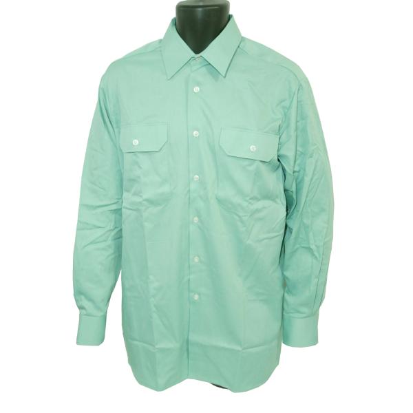 ドイツ連邦税関Zollverwaltungのワイシャツ。ロングスリーブ。前はボタン留めポケットは胸×2。袋入りですが、開封され左袖のワッペンが外されています※左袖にミシン跡が多少あります※画像はサンプルです参考実測値：K=ショート、N＝レギ...