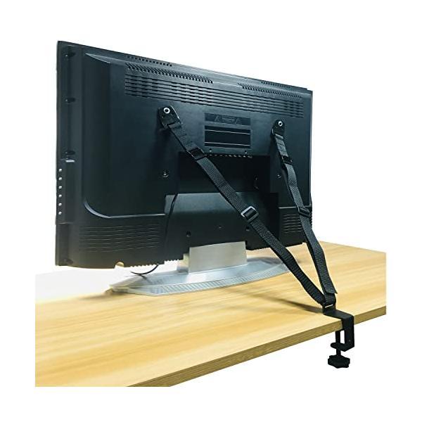 【テレビ てんとう防止ベルト】液晶TVと天板付きのTVラックを固定することで、地震などによる液晶TVの転倒を防ぎ、落下によるケガを防止する転倒防止ベルト。小さなお子様のいる家庭では、お子様による転倒アクシデントの防止にも役立ちます。また、転...