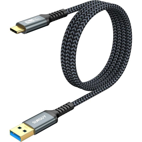 【Gen2 10Gbps 超高速データ転送】SUNGUY USB 3.1 type c ケーブルは、最大10Gbps高速データ転送をサーポートします。Gen1(USB3.0)より約2倍の速さ、HD映画や画像または音楽をわずか数秒で転送できま...