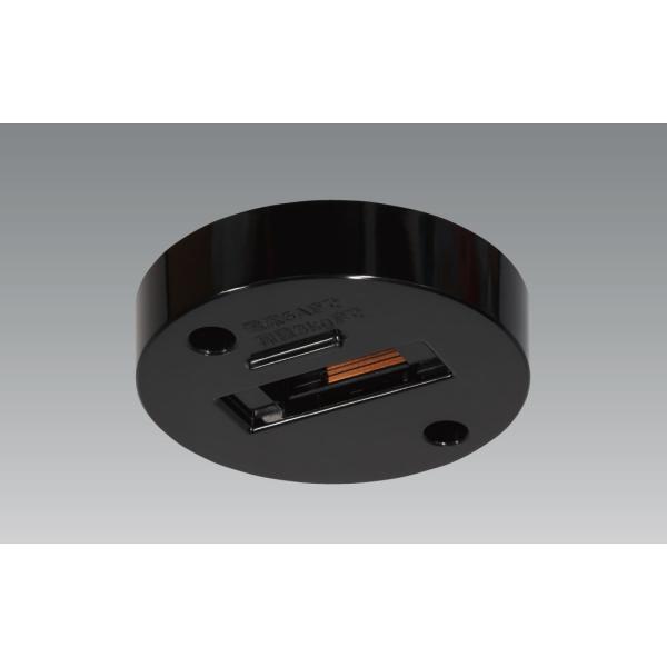 直付スポットベース　BZL-4002BR　LEDスポットライト　Bulie type-E series Spotlight base　ブラック（黒色）　本体：ユリア樹脂・塗装仕上げ　適合負荷：6A-125V　耐荷重：3kg　適合電線：φ1....