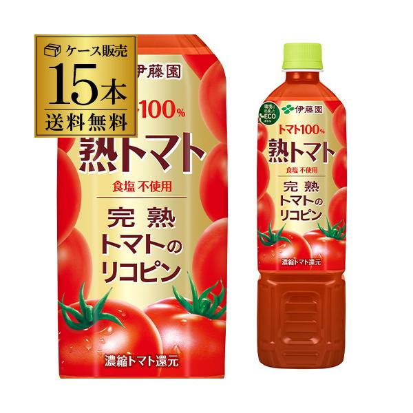 完熟トマトを100％使用した トマトジュースです（食塩不使用）。トマト由来のリコピンを摂取できます。厳選した完熟トマトのおいしさをお楽しみいただけます。品名:伊藤園 熟トマト PET 730g原材料:トマト内容量:730g×15本栄養成分表...