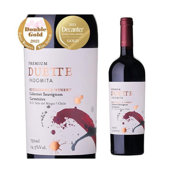 ◆受賞歴◆＜2019VT＞サクラワインアワード2021 ダブルゴールド受賞デキャンターワインアワード2021 金賞受賞商品名 インドミタ デュエット・プレミアム カベルネ＆カルメネール DUETTE INDOMITA PREMIUM CAB...