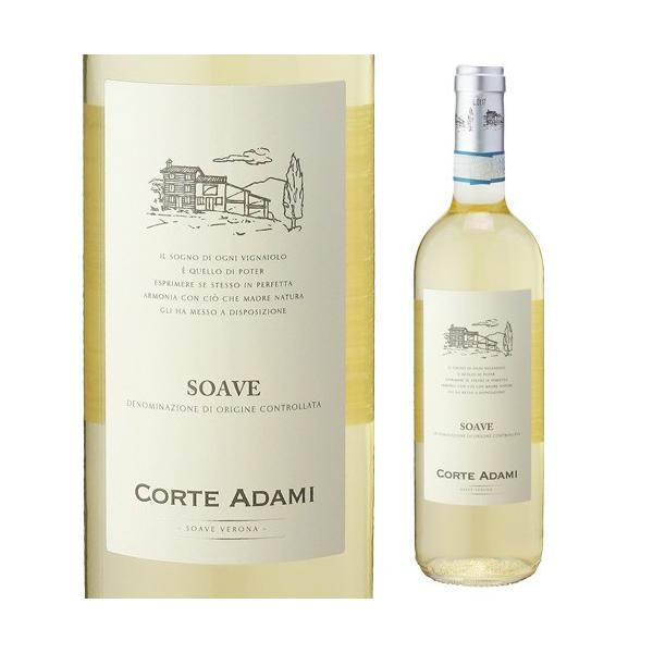 平均樹齢35年のブドウを手摘み収穫しステンレスタンクで発酵後、2ヶ月間シュール リーで熟成。ミネラル感溢れる直線的でシャープな味わいと高い熟度を思わせる凝縮感がある。商品名 コルテ アダミ ソア−ヴェSOAVE DOC CORTE ADAM...