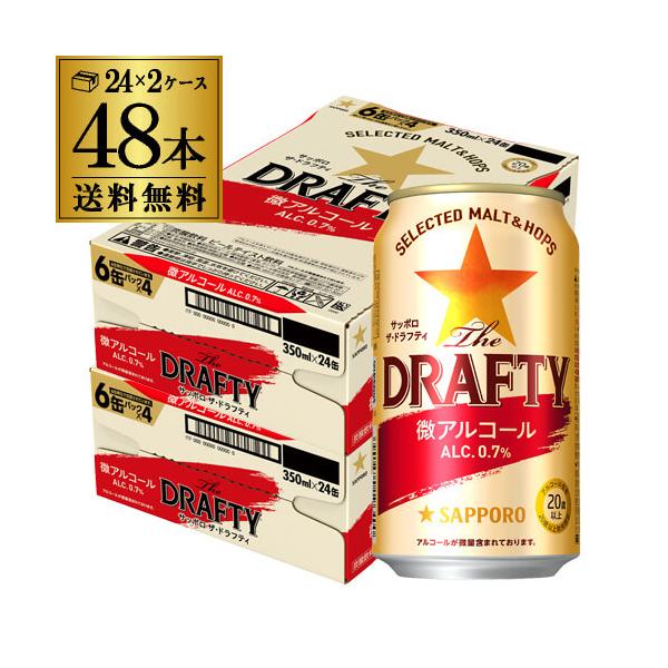 ビール好きの「うまい！」を実現した、微アルコールビールテイストの登場です。アルコール度数0.7％で、カラダにもココロにも気兼ねなく、自分時間をより自由に楽しく過ごすためのビールテイスト飲料です。品名:サッポロ ザ ドラフティ原材料:ビール（...