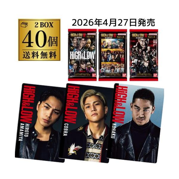 10周年を迎えた「HiGH＆LOW」シリーズより、カード付きウエハースが登場！両面フルデザインのメタリックプラカードで全43種のラインナップ！！●メタリックプラカード1枚(全43種)●バニラクリーム味ウエハース1枚(C)HI-AX／(C)H...