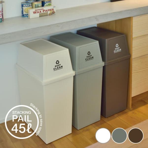 スタッキングペール45L　　LFS-761WH/LFS-761GR/LFS-761BR【商品サイズ】　W28×D45×H67cm【材質】  ポリプロピレン【組立】  完成品【原産地】　日本   【商品重量】　2.0kg【備考】●メーカー直送...