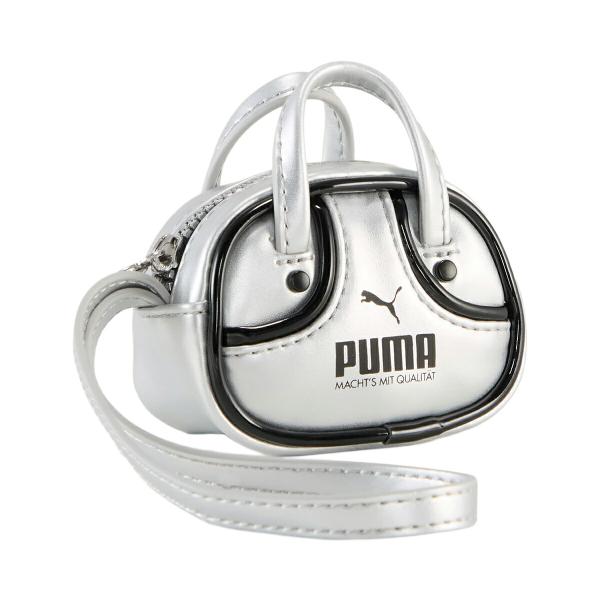 PUMA 1976 METALLIC GRIP BAG KEYCHAIN GLACIAL GRAY-PUMA BLACK 092599-011948年の創立から現在にいたるまで、スポーツシューズをルーツに高いパフォーマンス性とデザイン性を兼...