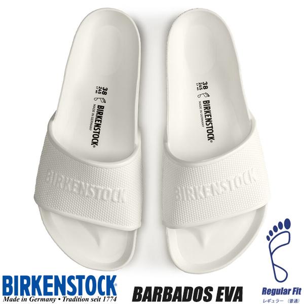 BIRKENSTOCK BARBADOS EVA REGULAR FIT WHITE 1015399六角形パターンとロゴのレタリングが特徴のスポーティサンダル Barbados/バルバドス。機能性と履き心地を併せ持つ軽量素材EVAをアッパー...