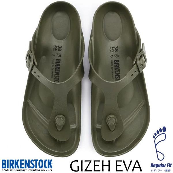 BIRKENSTOCK GIZEH EVA REGULAR FIT KHAKI 1019143ビルケンシュトックの定番コルクサンダル"GIZEH/ギゼ"をベースに、軽量素材EVAを採用した"GIZEH EVA"が登場。EVA素材とは、サンダ...