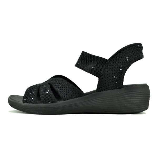 SKECHERS ARYA-SPARKLING PRAISE SLIP-INS BLACK 119842-bbk日差しの下で爽やかな履き心地を楽しめるSkechers Hands Free Slip-ins（スケッチャーズ ハンズフリー ス...