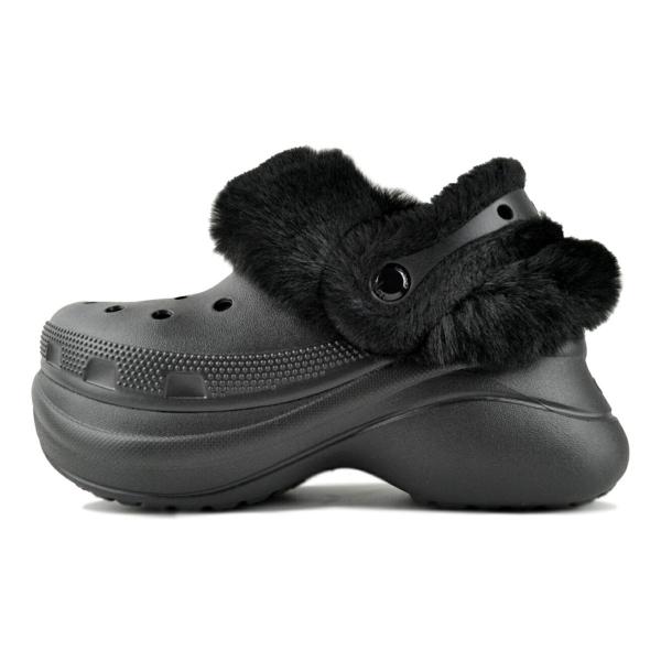 crocs BAE LINED CLOG BLACKベイ ラインド クロッグで、高さ、気分、快適スタイルを実感 高級感のあるソフトなフェイクファーを使った履き口と内側、そしてフェイクファー裏地のバックストラップで、究極の快適さと衆目を集める...