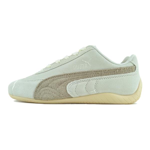 PUMA SPEEDCAT ELEVATED WNS WARM WHITE-ICE COFFEE 403619-0180年代から90年代にかけF1グランプリのドライバーが履いていた耐火レーシングシューズをベースに1999年に誕生したライフス...