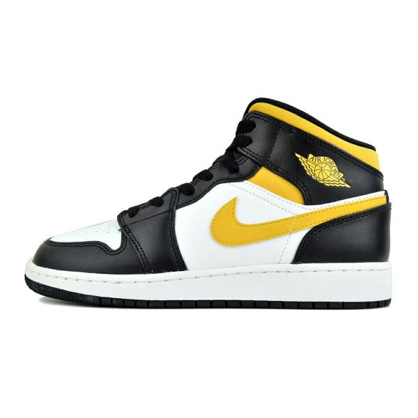 NIKE AIR JORDAN 1MID(GS) white/pollen-black 554725-177ジョーダンシリーズの記念すべきファーストモデル"AIR JORDAN 1"よりミッドカットモデルのレディースサイズ対応"GS"モデル...