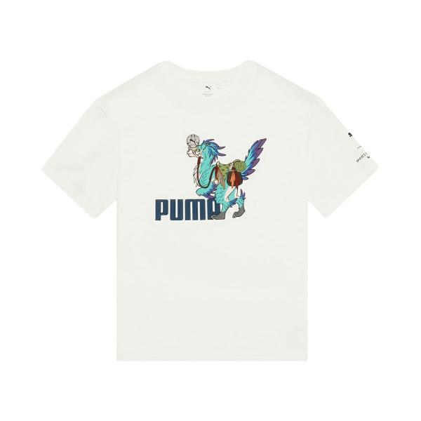 PUMA MONSTER HUNTER WILDS TEE PUMA WHITE-PUMA WHITE 636486-52PUMA ×モンスターハンターワイルズコレクションから登場する半袖Tシャツは、人気ゲーム『モンスターハンター』の世界観...
