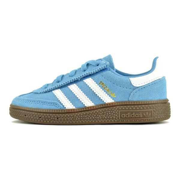 adidas HANDBALL SPEZIAL CF EL I LTBLUE/FTWWHT/GUM5 ji29001949年の創業以来、サッカー、テニス、ランニングなど様々なスポーツを楽しむ人の為に機能的なスニーカーを提供し続けるブランド"...