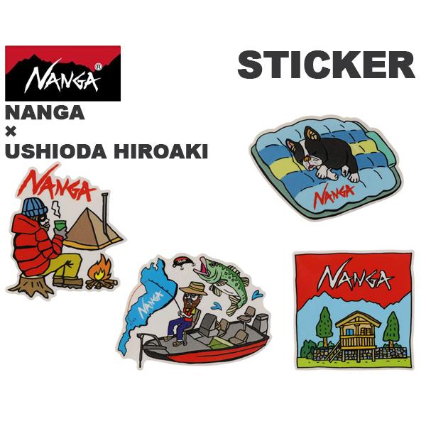 NANGA USHIODA HIROAKI STICKER na2454-3g502-z <BR><BR>【味わいのある手書きのイラスト】<BR><BR>手描きによる動きのある線、ポップな色つ...