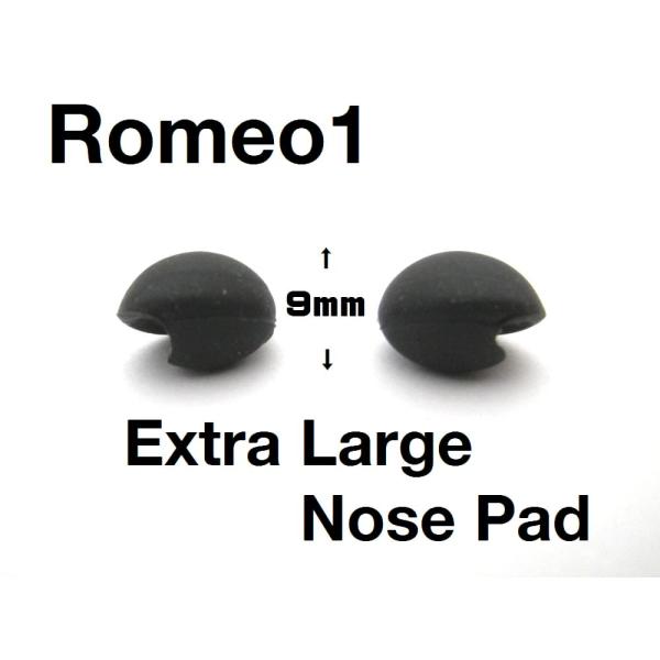 ロメオ１用　ノーズパッド　エクストララージ（XL）サイズ純正のラージサイズよりも更に高さ（９ｍｍ）がある特大サイズ。ロメオ1用のラインギアオリジナルノーズパッドです。【セット内容】・左右　1組【素材】・シリコンラバー製※ラバーパーツのみの販...