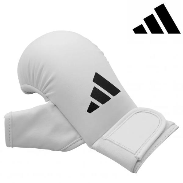 adidas NEW 拳サポーター 親指付き ホワイト耐久性が既存商品より４倍強くなりました（当社比）。優れたフィット感でより動きやすくなりました。左右セットの価格です。親指を中に入れて使用することも可能です。内側には軽いが高強度スポンジを...