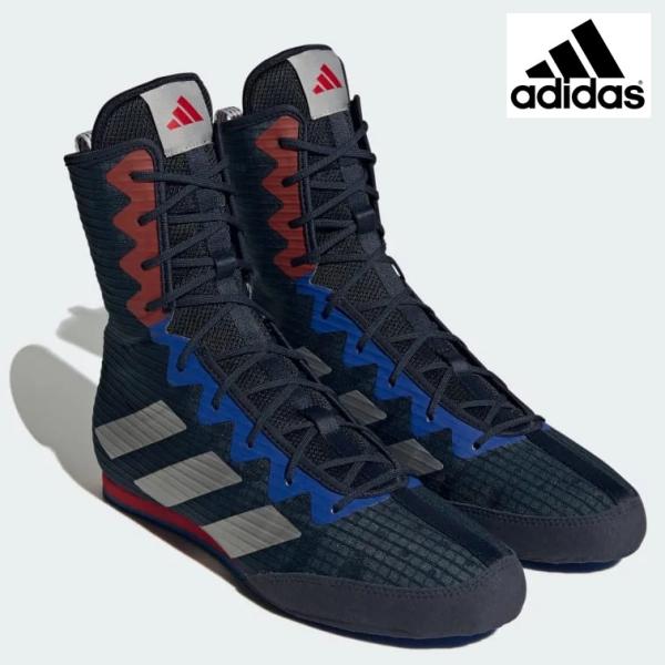 adidas Box Hog 4 ボクシングシューズ HP6880定評あるモデル。ジムやリングでお馴染みのアディダス Box Hogボクシングシューズは、通気性に優れたメッシュアッパーの内側に補強を施した、高強度の運動にも耐えられる設計。ダ...