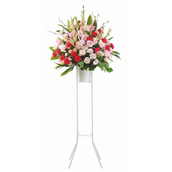 華やかなピンク系のグラデーションのスタンド花。シンプルの中にも華やかさがありお店の開店祝いにおすすめです！※他の色合いでもお作りしますのでご相談下さい。スタンドシングルＡ開店祝いフラワー   開店祝い 開店祝い花 フラワー開店祝い 開店祝い...