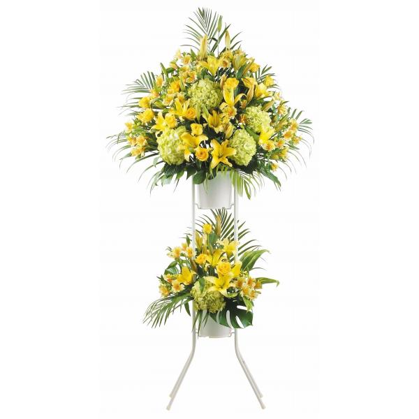 より華やかに、より豪華に見せたいスタンド花は下の段にもお花を入れることで、遠めから見たときにもとても目立ちます。※他の色合いでもお作りしますのでご相談下さい。スタンドダブルB開店祝いフラワー   開店祝い 開店祝い花 フラワー開店祝い 開店...