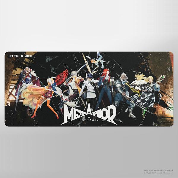 【発売日：2025年09月27日】Metaphor: ReFantazio Desk Pad 3は、「メタファー：リファンタジオ」とHYTEのコラボレーションで誕生した、限定デザインのマウスパッドです。900 mm幅のXLサイズ全面にメイン...