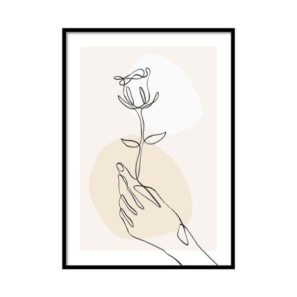 柔らかな色味で北欧モダンのテイストを纏った線画アート。ナチュラルな雰囲気は多種多様なテイストのインテリアにマッチします。フェミニンになりすぎないよう、線のタッチにモダンなトレンドを取り入れました。※この商品ははじめからアートのまわりに白い余...